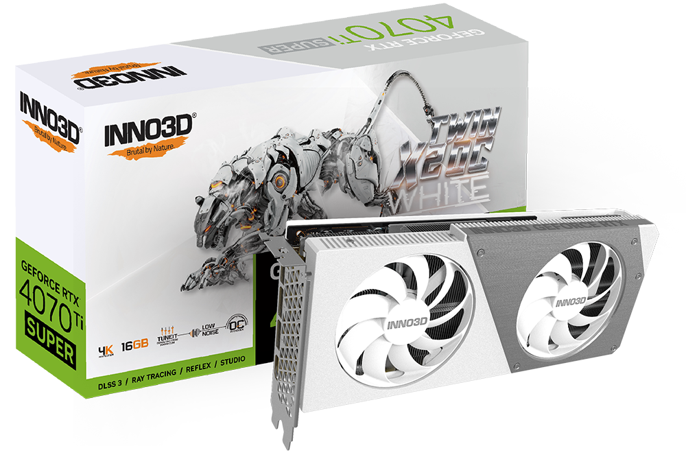 INNO3D GeForce RTX 4070 Ti SUPER TWIN X2 OC WHITE Inno3D Graphics INNO3D GeForce RTX 4070 Ti SUPER TWIN X2 OC WHITE Inno3D Graphics